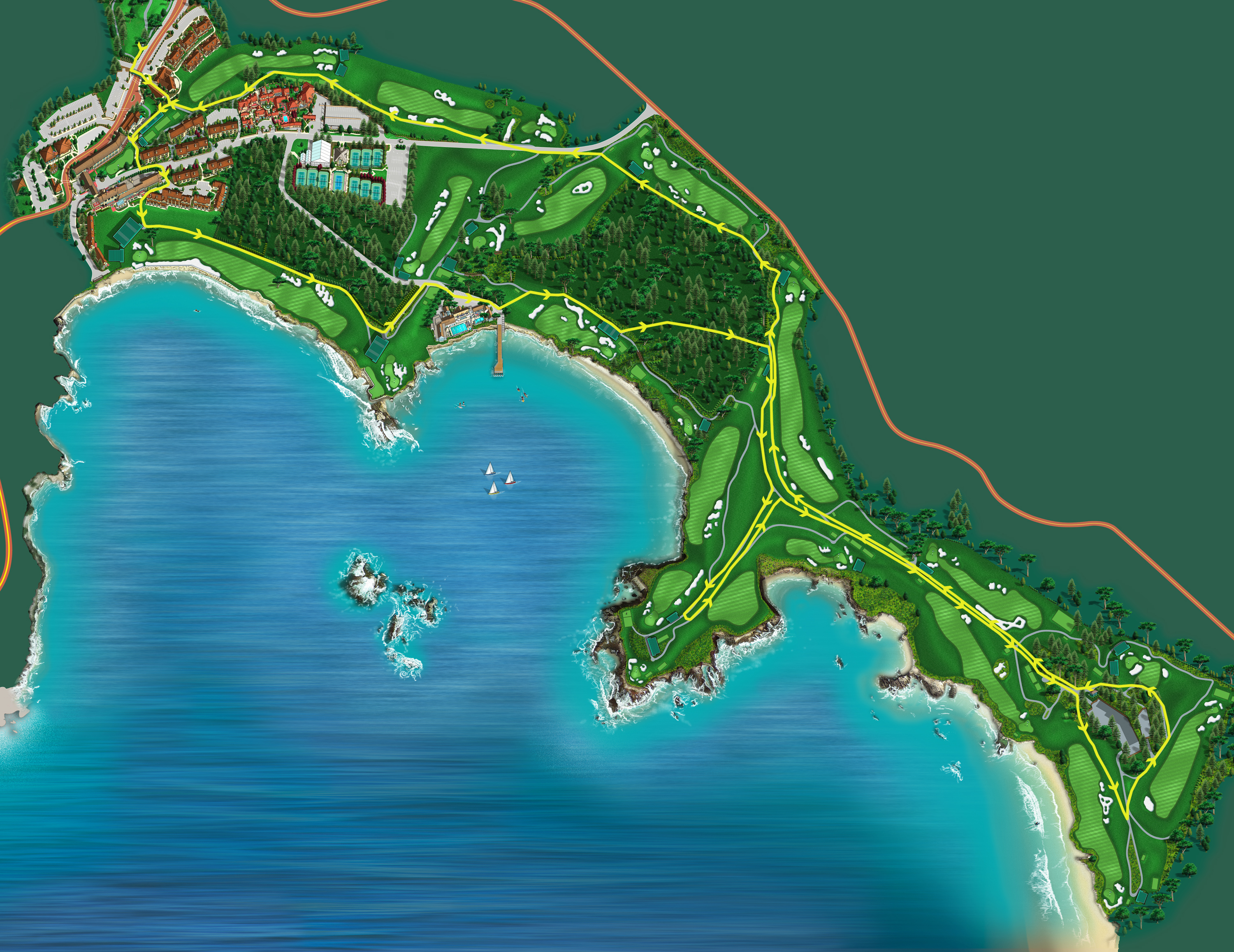 Pebble Beach Golf Course Map